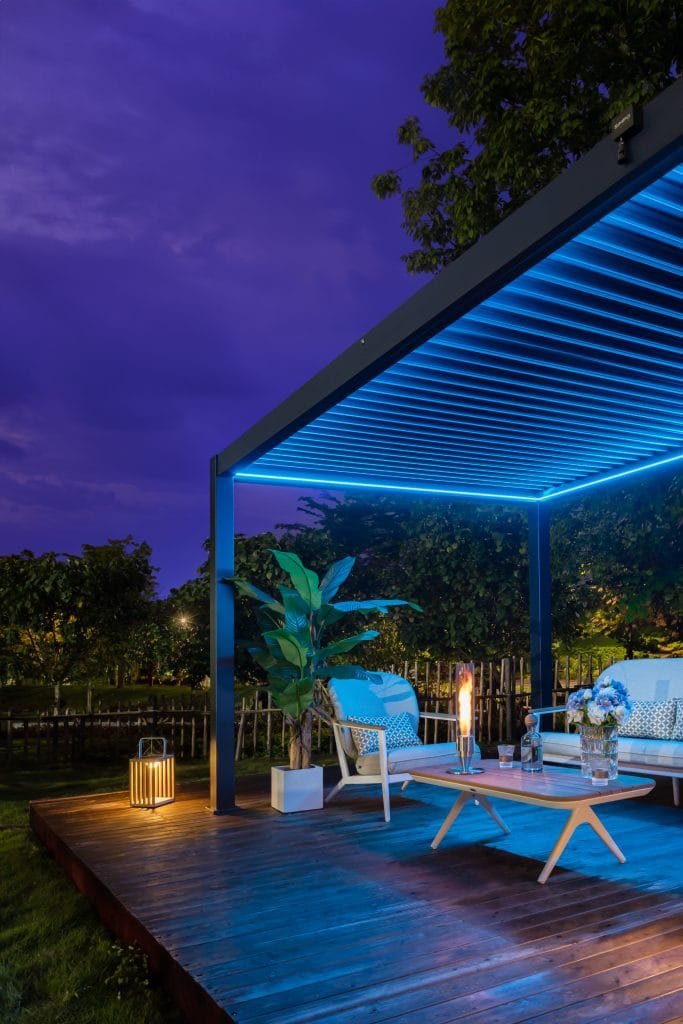 Astrol 3m x3m Pergola With LED Lights - simpoliving